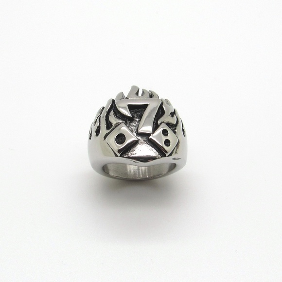 lucky ring | Accessories | Mens Stainless Steel Lucky Seven Ring | Poshmark